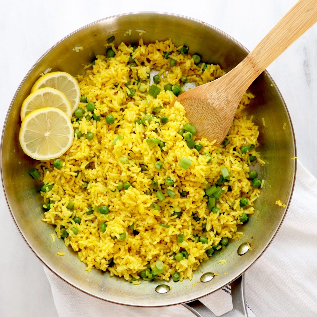 Lemon Turmeric Green Pea Rice - Limoneira